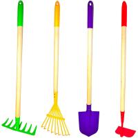 China 10pcs Garden Hand Tools Set with Long Wooden Handle Multifunctional and Customized Support for sale