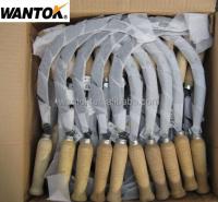 China 45cm Uncoated Steel Blade Sickle for Garden Agriculture Harvesting Wooden Handle for sale