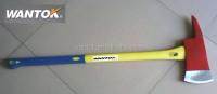 China Multi Functional Cutting Firefighter Axe with Plastic Coated Fiberglass Handle for sale