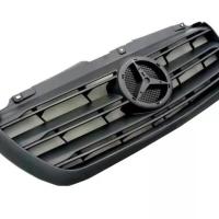 China 2012-2019 Mercedes Benz Sprinter Series 3 ABS Front Gloss Black Car Grill Single Line LED Design OE 9068800785 and Sleek for sale