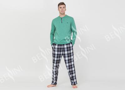 China Spring Autumn Mens Luxury Sleepwear Functional Placket Side Pockets Design for sale