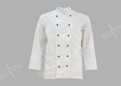 China Breathable Protective Work Clothing White Chef Jacket OEM / ODM Available for sale