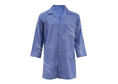 China Striped Antastic Mens Long Work Coat , Custom Embroidered Work Shirts for sale