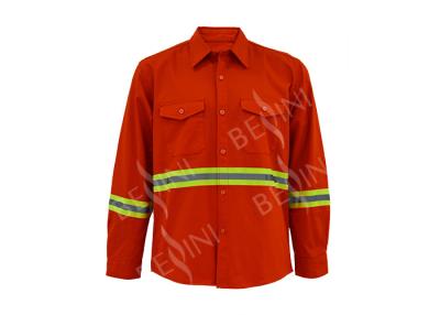 China High Visibility Custom Work Shirts XS-3XL Size With Detailed Sleeve Band for sale