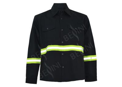China Pure Cotton Twill Navy Custom Work Shirts For Men With Two Chest Pockets for sale