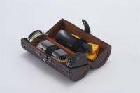 China Travel Shoe Polish Kit Set Cleaning Box Men Shoe Polish Suit Boot Shine Kit for sale