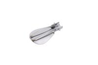 China Long Stainless Steel Shoe Horn Folding Boot 4.7 Inch 12 CM Small 430 Shoe Spoon Portable Foldable for sale