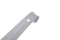 China Long Stainless Steel Shoe Horn 24 Inch 11.8 Inch 30 CM Metal Shoehorn With Hole And Hook Handle for sale