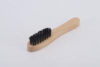 China brown boot shoe brush cleaning Wooden Handle Horsehair Pighair PP Bristle Polishing Brush Size Bristle Length for sale