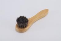 China brown boot shoe brush cleaning Wooden Handle Horsehair Pighair PP Bristle Polishing Brush Size Bristle Length for sale