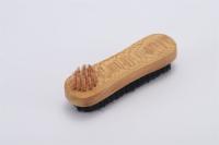 China brown boot shoe brush cleaning Wooden Handle Horsehair Pighair PP Bristle Polishing Brush Size Bristle Length for sale