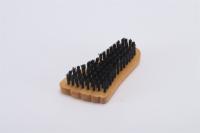 China brown boot shoe brush cleaning Wooden Handle Horsehair Pighair PP Bristle Polishing Brush Size Bristle Length for sale