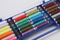 China Sewing Thread Box Kit storage 64 Colors Polyester 32 PCS Sewing Thread Spools and 32 PCS Prewound Bobbins Color for sale