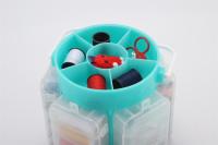 China diy box sewing kit set 210 PCS Plastic Basket Large Size Household Sewing Kit Needle And Thread Tools for sale