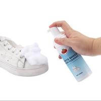 China White Shoe Foam Cleaner Dry Cleaning Washing Free Rich Foam Instant Cleaning Shoes Products OEM for sale