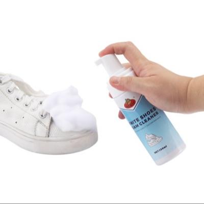 China White Shoe Foam Cleaner Dry Cleaning Washing Free Rich Foam Instant Cleaning Shoes Products OEM for sale