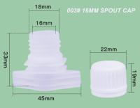 China 16MM Plastic Spout Cap Oil / Acid / Alkali Resistant Spout For Pouch for sale