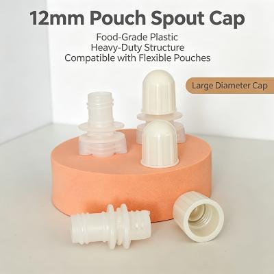 China 12mm PE Plastic Spout Nozzle, HDPE Doypack Spout Lid, Jelly Suction Nozzle For Stand Up Pouches for sale