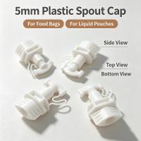 China Reusable Twist Top Pouch Spout Nozzle, Food Grade Leak Proof Flexible Packaging Spout With Anti-Lost Tether Tab For Liquid Squeeze Pouches for sale