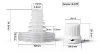China Leak-Tested LDPE 9.6mm Spout Cap & Suction Nozzle Cap For Liquid Pouch Packaging for sale