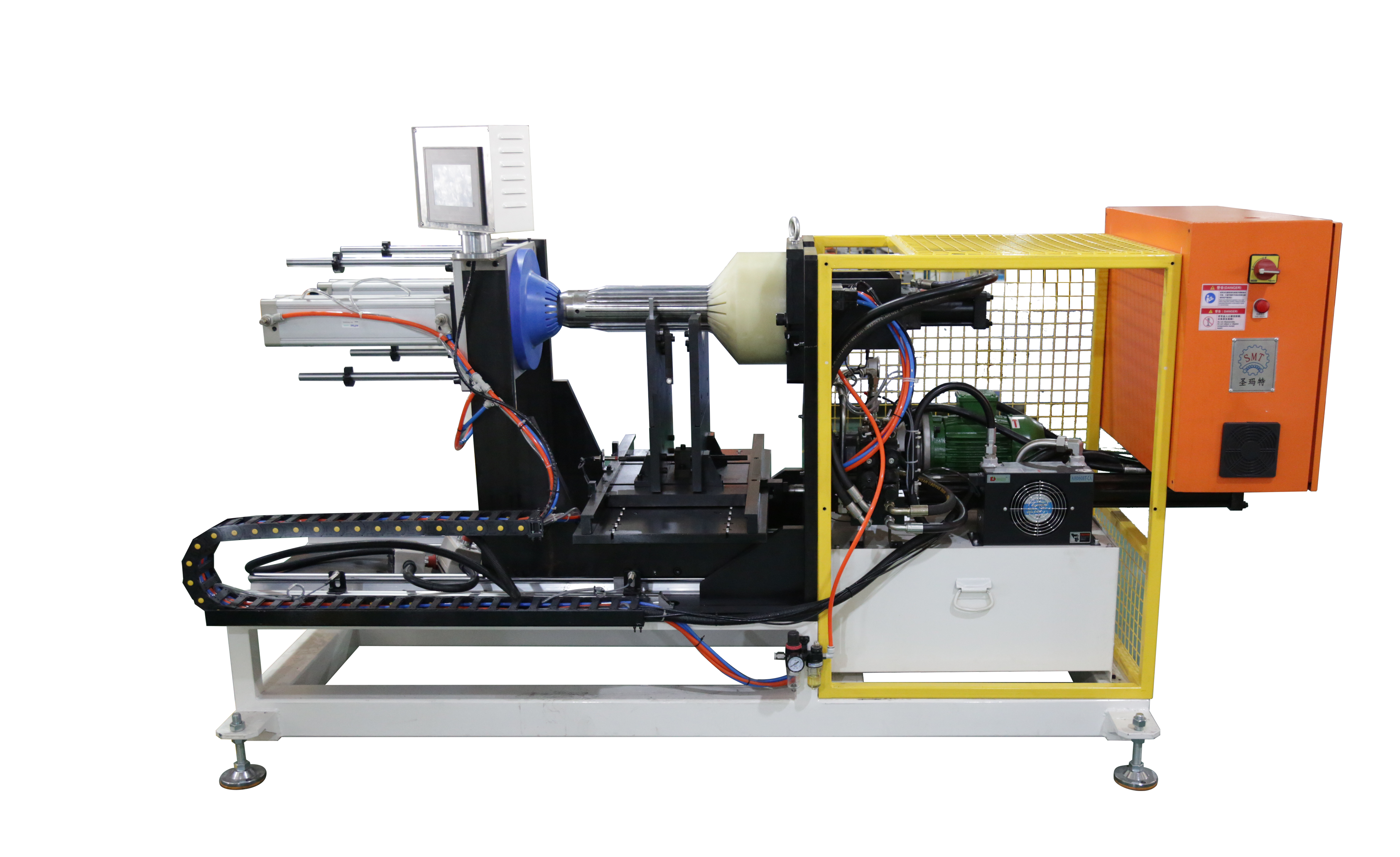 SMT horizontal stator winding expansion machine in a manufacturing workshop