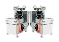 China Double Heads Stator Lacing Machine With Turntable For Electrical Fan Motor Making for sale