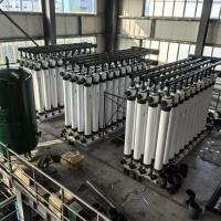 China PVDF Filter Ultrafiltration System Washable Hollow Fiber Membrane UF Membrane Pressure Vessel PLC Water Treatment Machinery for sale