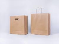 China Biodegradable Brown Paper Fast Food Delivery Bag Restaurant Take Away Food Paper Bag for sale