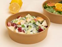 China Hot Food Disposable Kraft Paper Takeaway Bowls Biodegradable Paper Soup Cup With Lid for sale