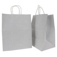 China Recyclable White Kraft Paper Bags Eco Friendly Takeaway Tote Bag With Twisted Handles for sale