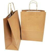 China Self Sealed Kraft Paper Food Delivery Bags Brown Food Carry Out Bags For Restaurant for sale