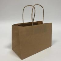 China Personalized Recyclable Brown Shopping Paper Bags For Gift Food Takeaway for sale