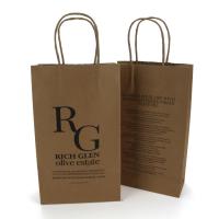 China Custom Logo Recyclable Paper Bags Eco Friendly Kraft Paper Bag With Twisted Handle for sale