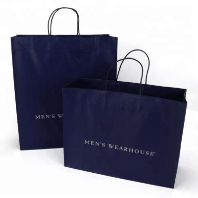 China Custom Kraft Recyclable Paper Bag For Clothes Environmentally Friendly with Logo for sale