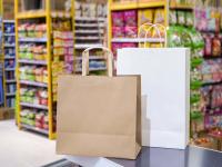 China Brown Kraft Paper Food Delivery Bags Recyclable Custom Printed Food Packaging Bags for sale