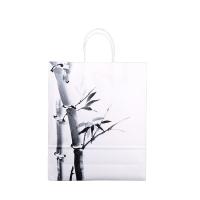 China Eco Friendly Kraft Paper Shopping Bags With Handles Custom Order Accepted for sale