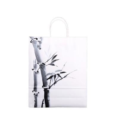China Eco Friendly Kraft Paper Shopping Bags With Handles Custom Order Accepted for sale