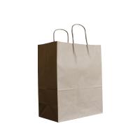 China 80 - 160gsm Recyclable Paper Bag Flexo Printing Hand Length Handle Shopping Bags for sale