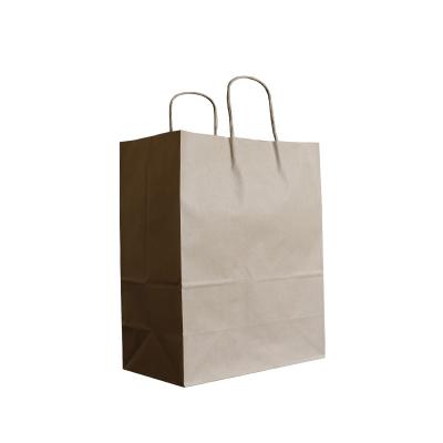 China 80 - 160gsm Recyclable Paper Bag Flexo Printing Hand Length Handle Shopping Bags for sale