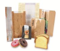 China Donut Bakery Pinch Bottom Paper Bags Heat Sealable Food Brown Kraft Paper Bag for sale
