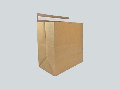 China Recyclable Eco Friendly Packaging Bags Square Bottom Brown Paper Courier Bags for sale