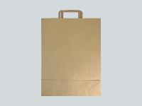 China Eco Friendly Ecommerce Bags Convertible Kraft Flat Handle Paper Bags For Couriers for sale
