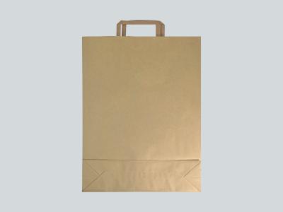 China Eco Friendly Ecommerce Bags Convertible Kraft Flat Handle Paper Bags For Couriers for sale