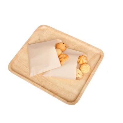 China Recyclable Pinch Bottom Brown Greaseproof Paper Food Bags For Snack Takeaway for sale