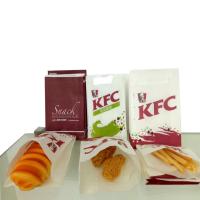 China Custom Pinch Bottom Open Mouth Bag Greaseproof Laminated Brown Paper Food Bags for sale