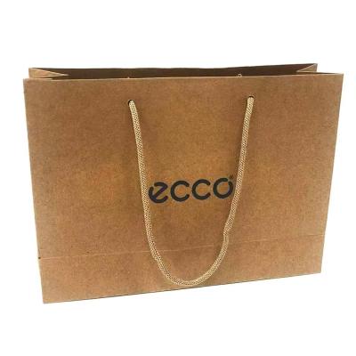 China Flexo Printing Luxury Kraft Paper Shopping Bags Gift Cardboard Bags With Handles for sale