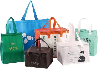 China Recyclable Thermal Non Woven Bags Reusable Insulated Takeaway Food Delivery Bags for sale