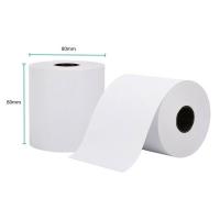 China 80x80mm Thermal Label Paper Roll Waterproof Ticket Receipt Printer Paper for sale
