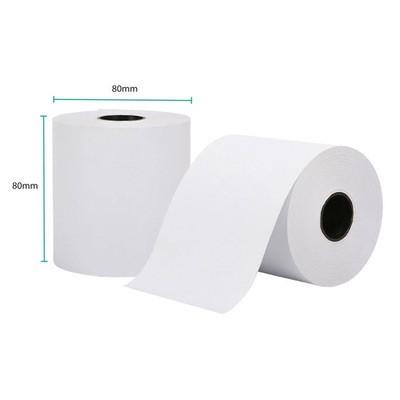China 80x80mm Thermal Label Paper Roll Waterproof Ticket Receipt Printer Paper for sale