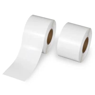 China 80mm Continuous Direct Thermal Labels Lineless Glossy Printer Shipping Label Paper for sale